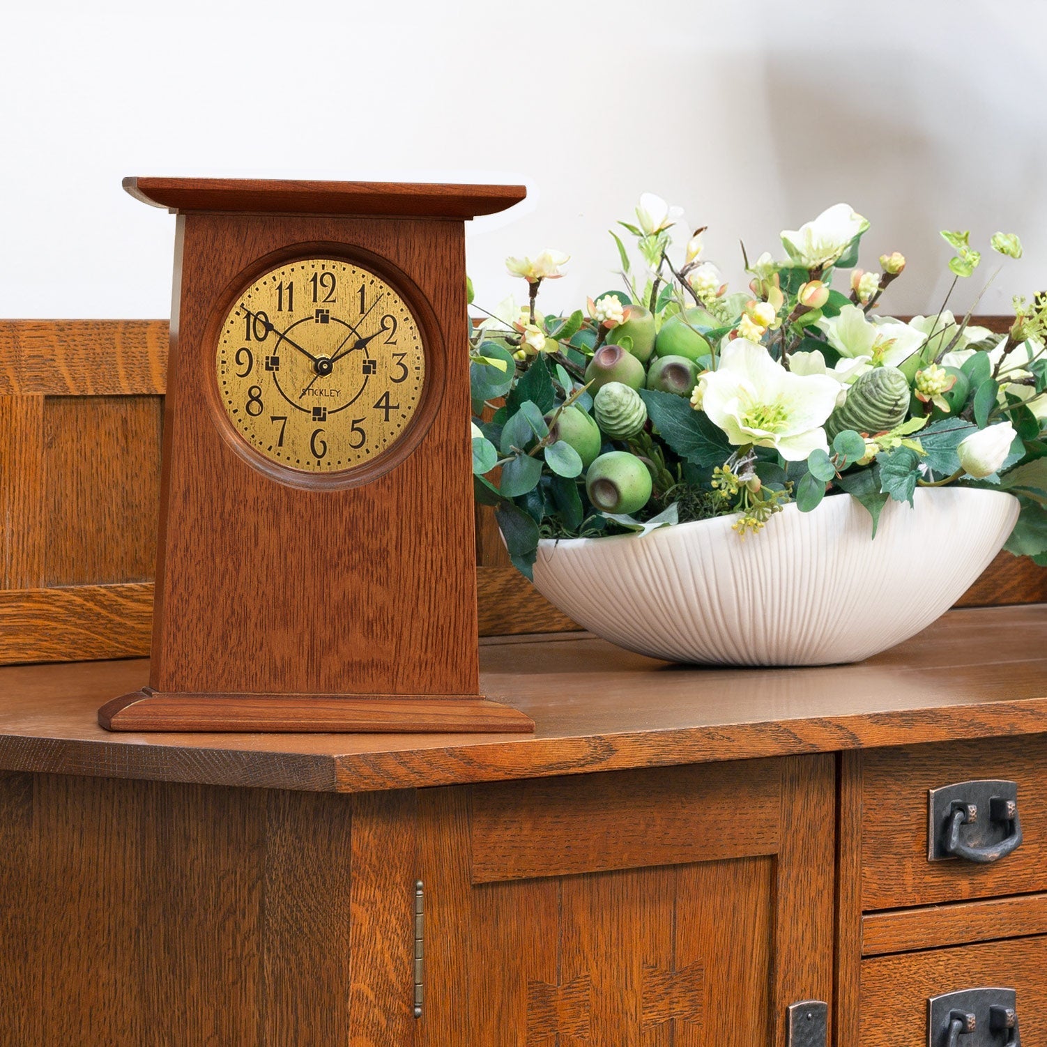 Mission Oak Mantel Clock – Stickley Brand