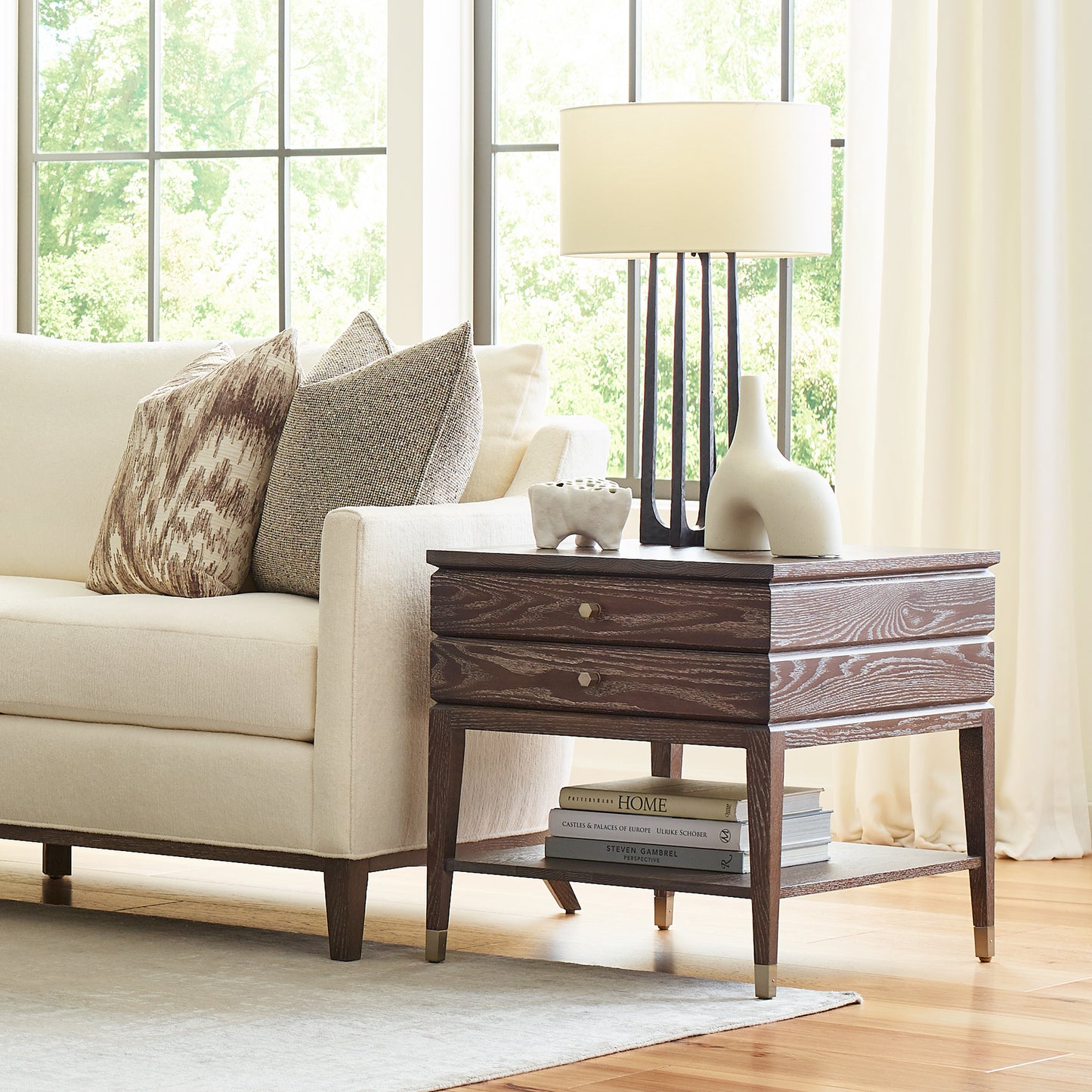 Maidstone Two-Drawer Side Table – Stickley Brand
