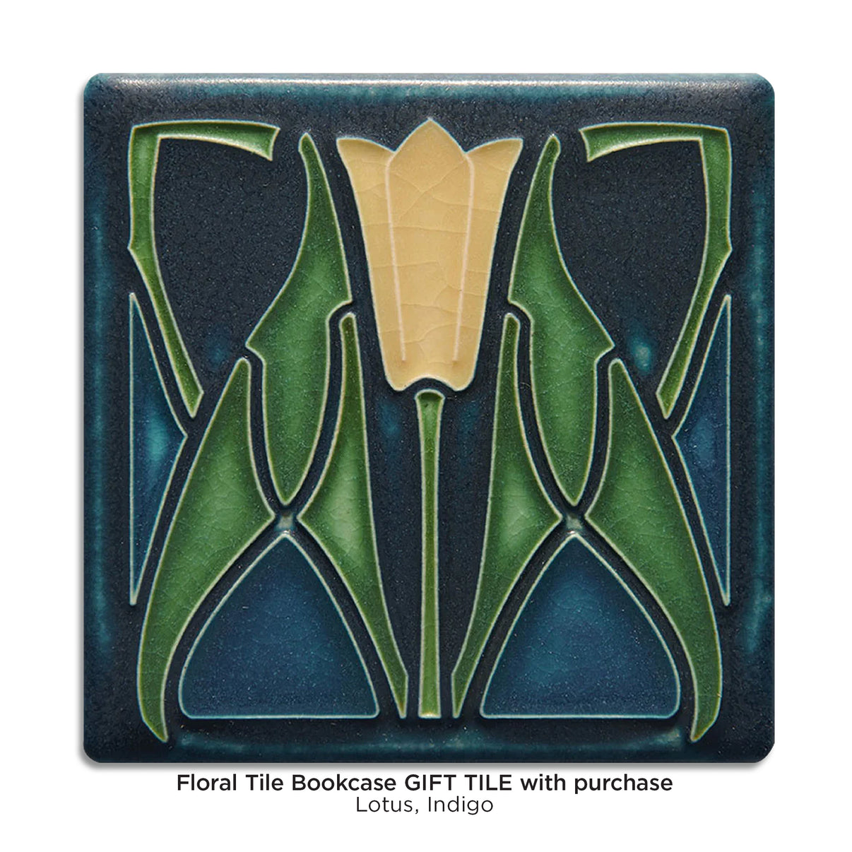 Floral Tile Bookcase with Plaque – Stickley