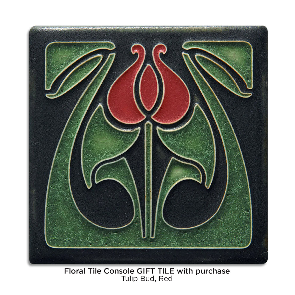 Floral Tile Console with Plaque – Stickley