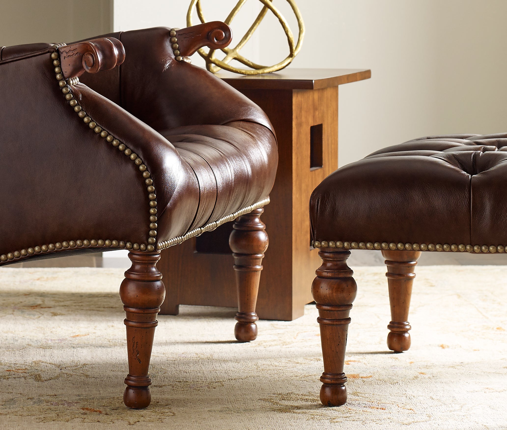 Leopold's Chair & Ottoman Set – Stickley Brand