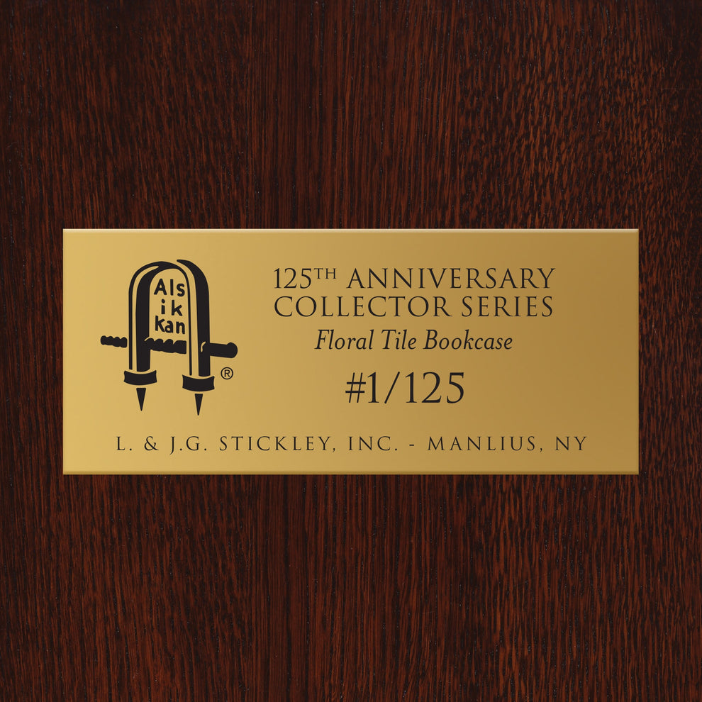 Floral Tile Bookcase with Plaque – Stickley